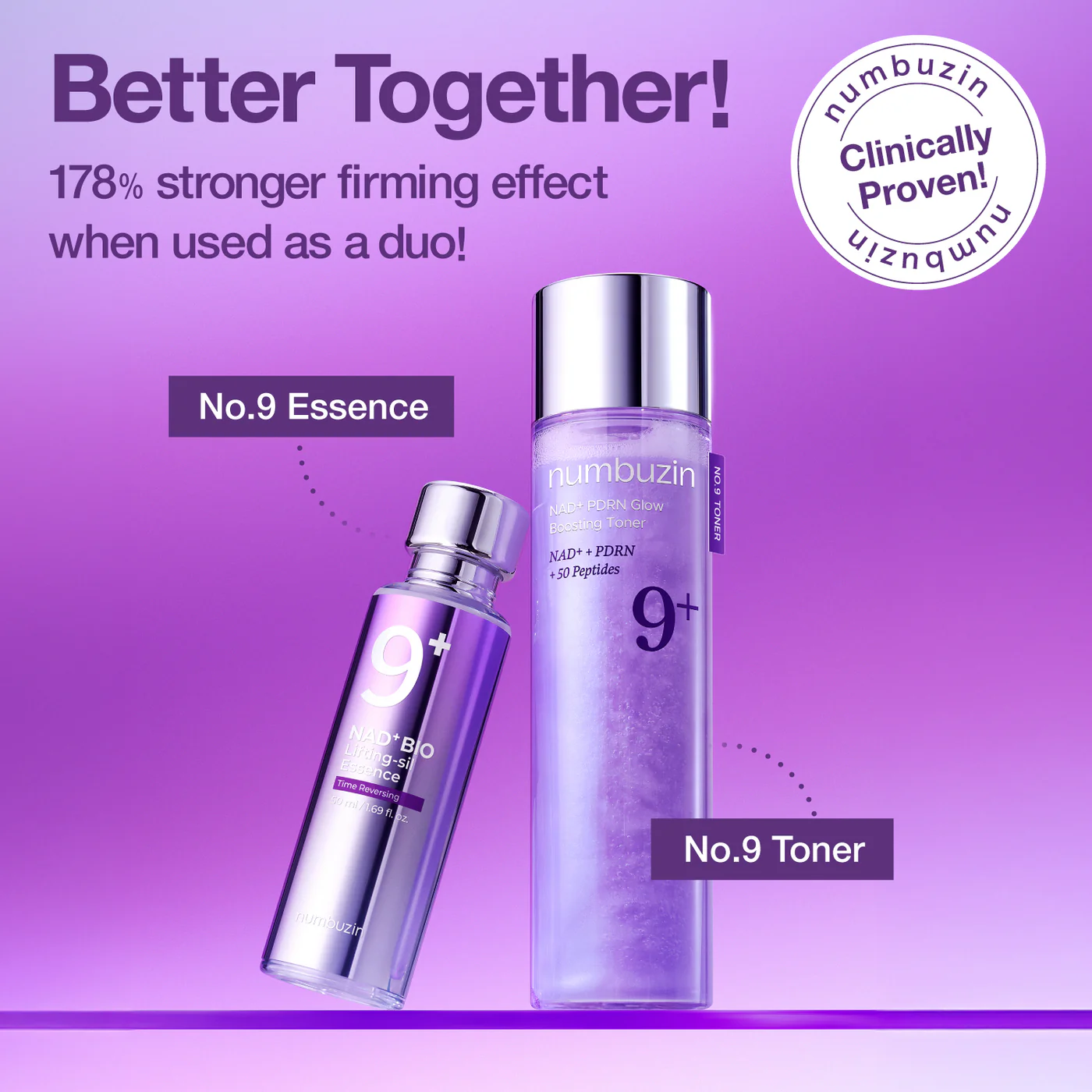 Numbuzin No.9 NAD PDRN Glow Boosting Toner 150ml - Korean shop